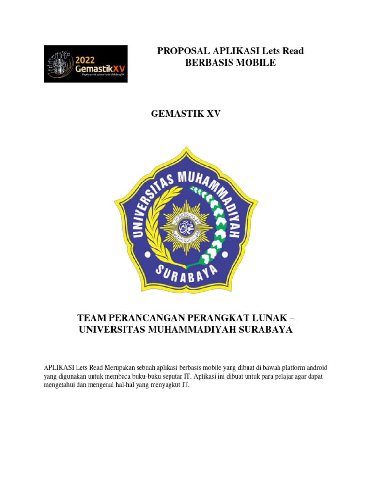 Gemastik 15 - Lets Read - 132007101256108 - Team Perancangan Perangkat Lunak - Aplikasi Lets ...