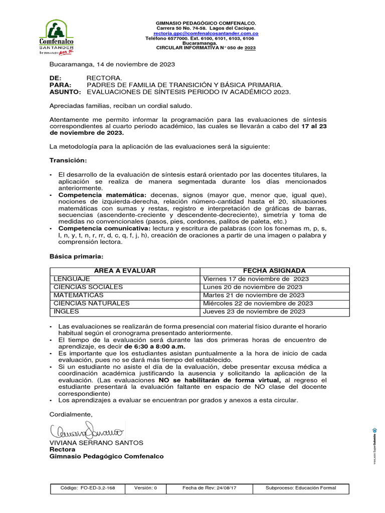 CIR-050+EVALUACIONES+DE+SINTESIS+IV+PERIODO+ACADEMICO+%281%29 | PDF
