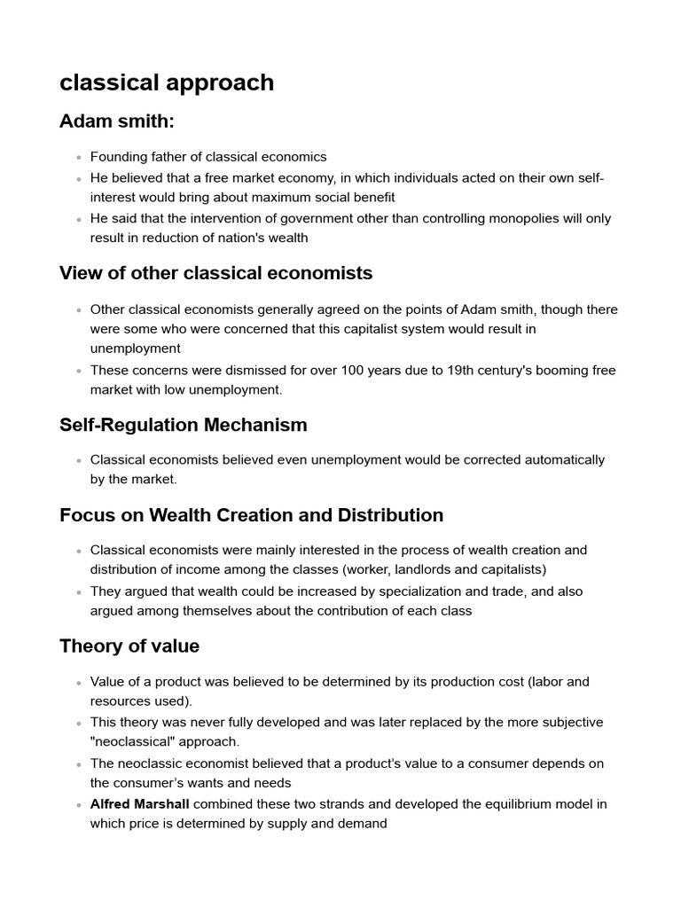 Classical Approach | PDF