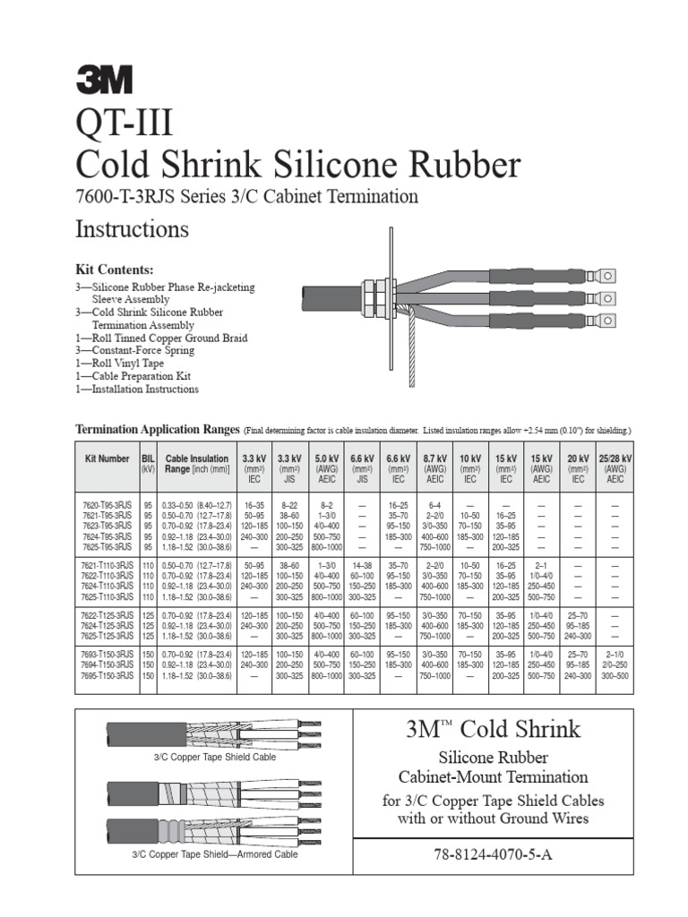 Cable Terminal Kit 4 | PDF | Manufactured Goods