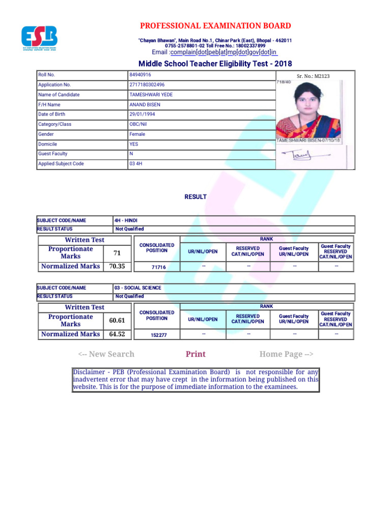 Professional Examination Board 2018 | PDF