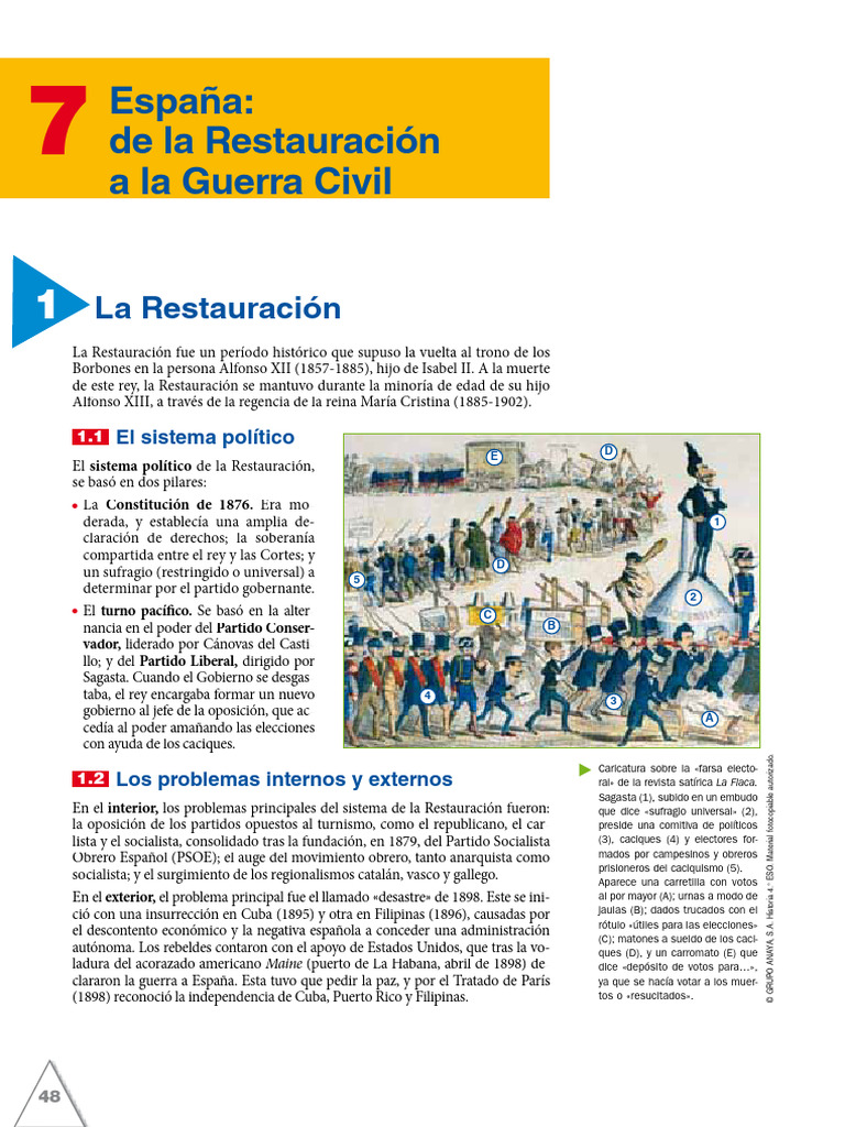 TEMA 6. España en El Primer Tercio Del Siglo XX | PDF | España ...