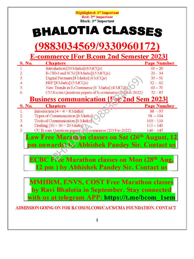 ECBC Bhalotia Suggestions PDF | PDF