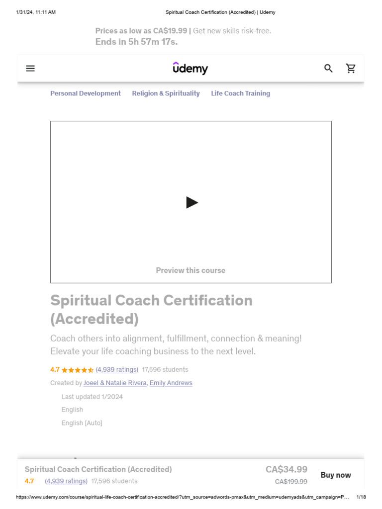 Udemy - Spiritual Coach Certification (Accredited) | PDF | Meditation ...