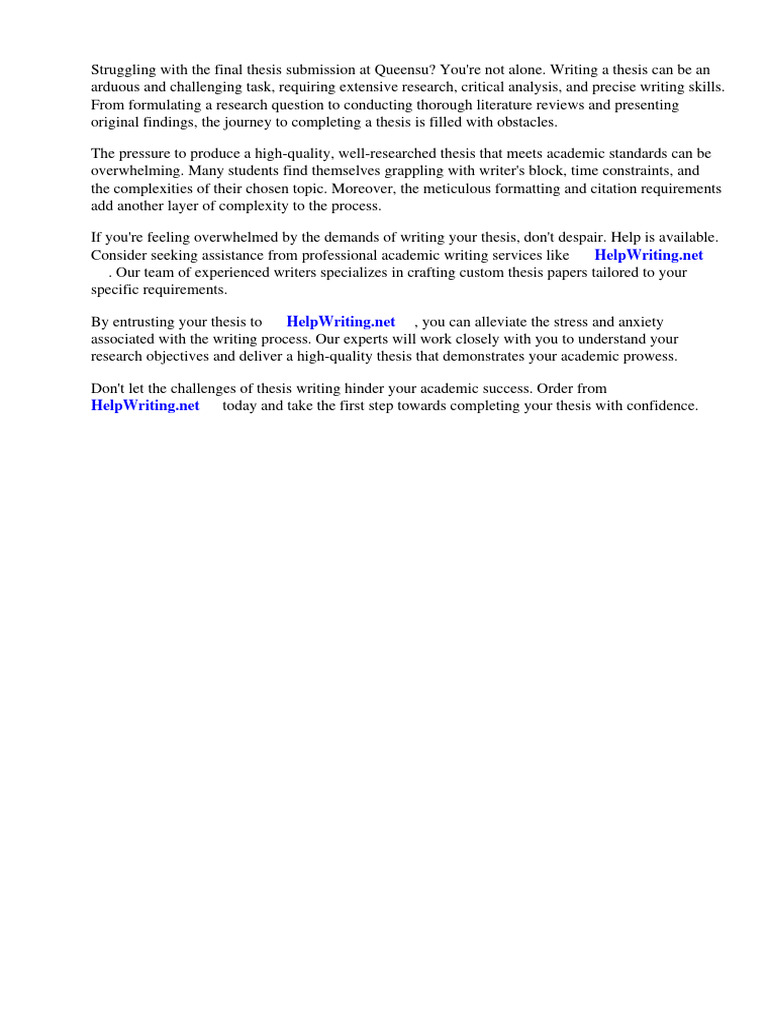 Queensu Final Thesis Submission | PDF | Thesis | Capital Structure