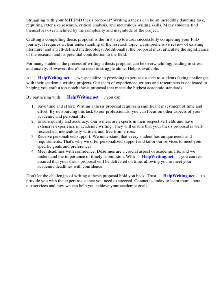 Mit PHD Thesis Proposal | Download Free PDF | Thesis | Emotional ...