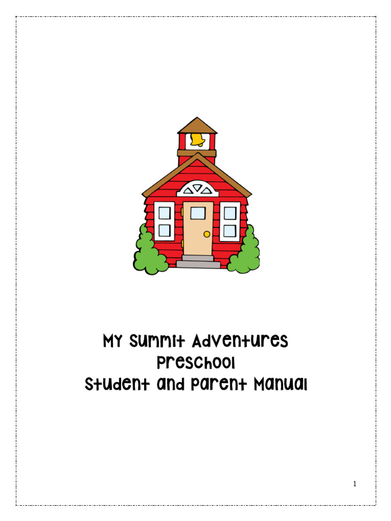 My Summit Adventures Preschool Student and Parent Manual | PDF ...