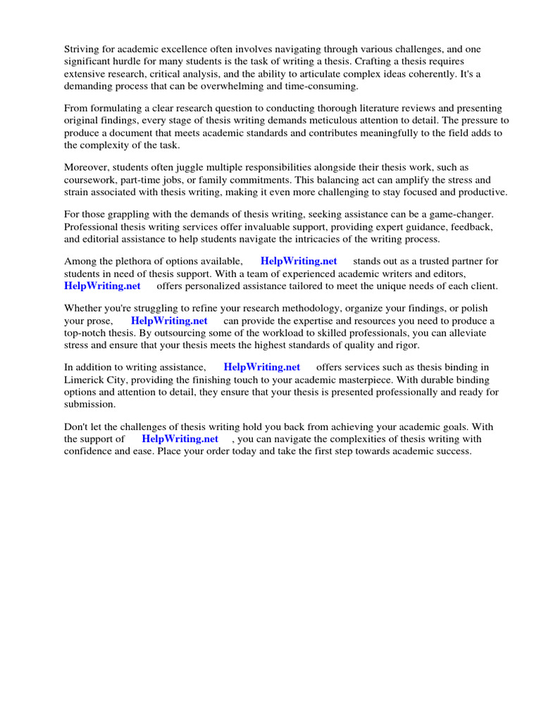 Thesis Writing and Binding Services | PDF | Bookbinding | Thesis