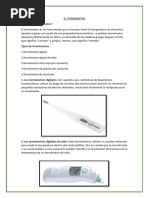 Tipos de Termómetros | PDF