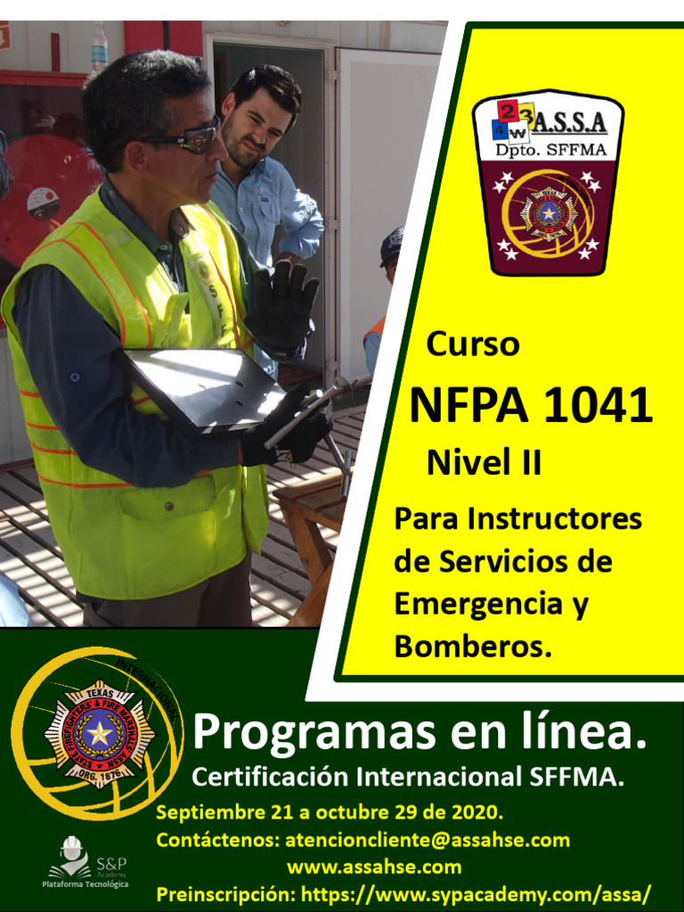 NFPA 1041 Nivel II. Programas en Línea. Curso. para Instructores de ...