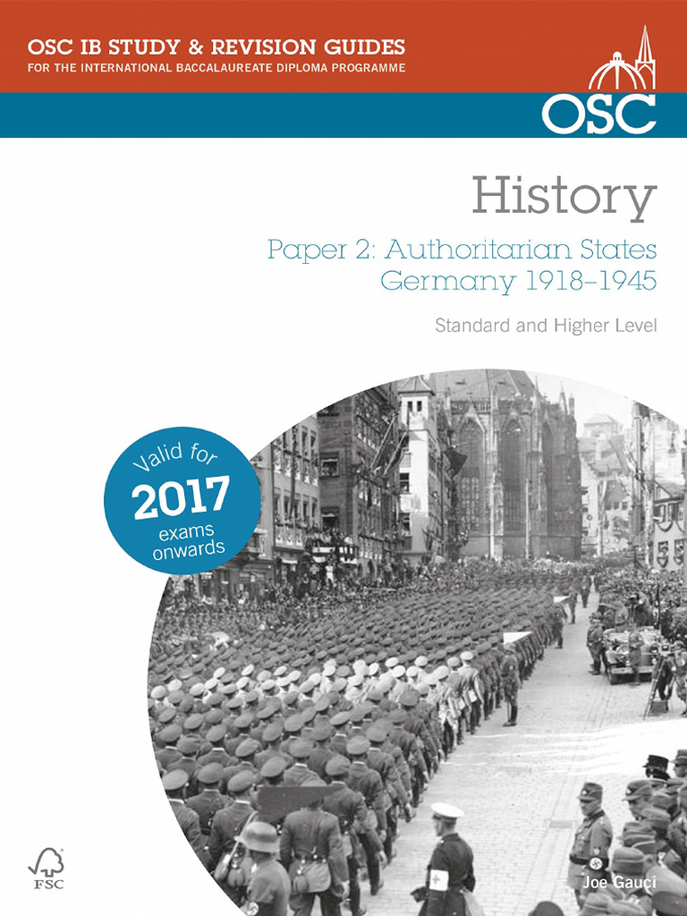 History - Paper 2 Authoritarian States - Germany 1918-1945 - SL and HL ...