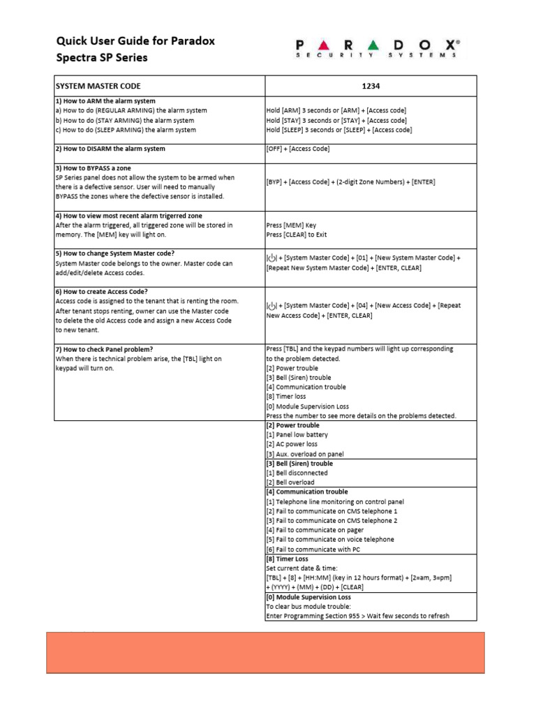 Paradox Spectra SP Series User Guide | PDF | Computers