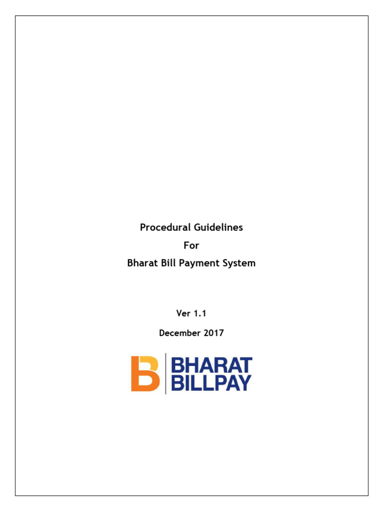 BBPS Procedural Guidelines Overview | PDF | Debit Card | Reserve Bank ...