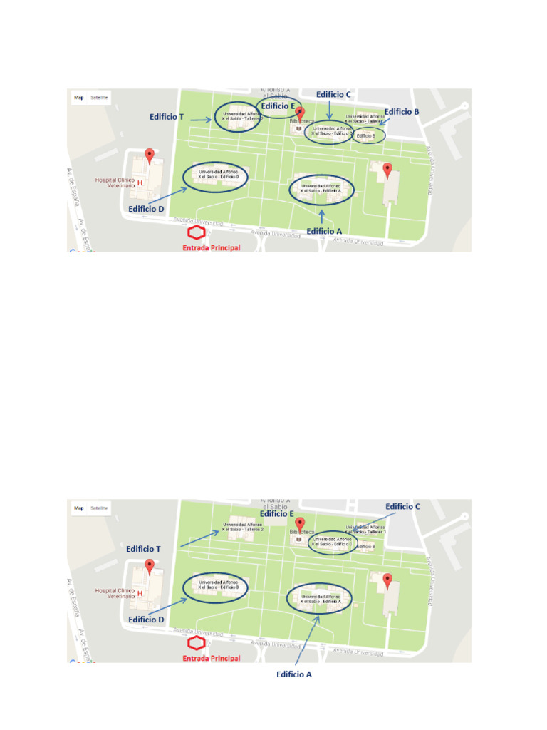 Plano UAX Con Edificios Completo | PDF | Tecnología