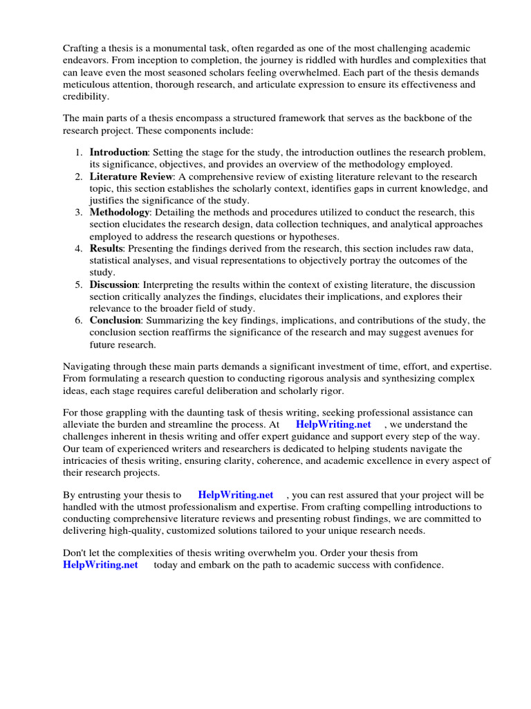 Thesis Main Parts | Download Free PDF | Thesis | Methodology