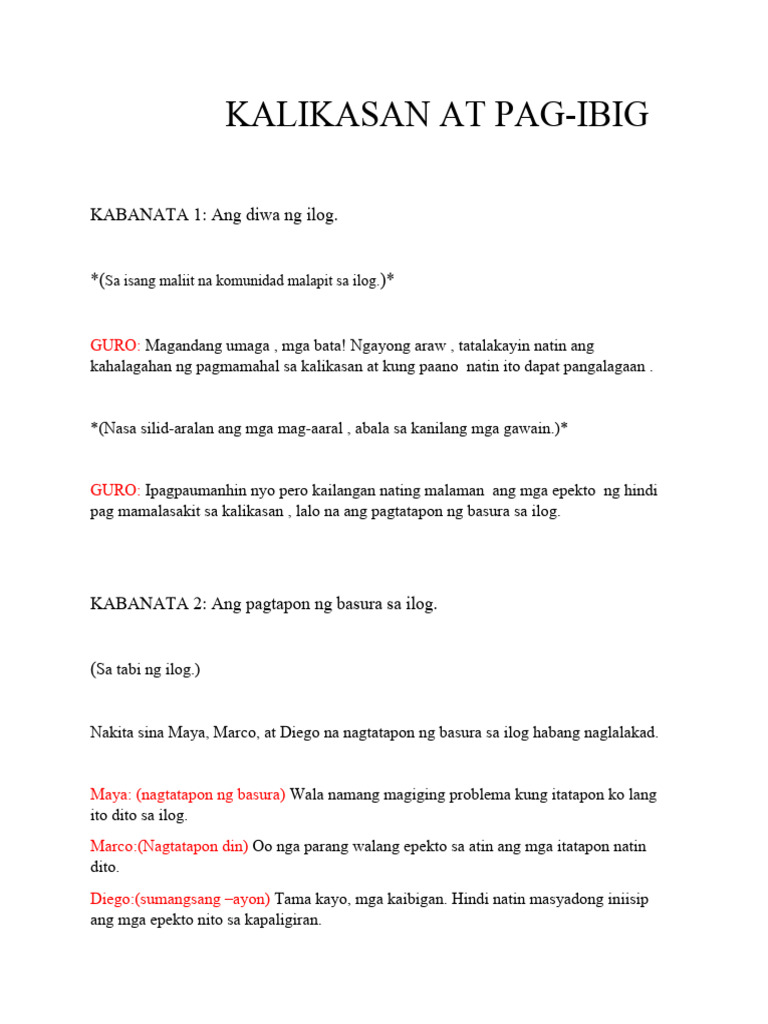 Script Sa Role Play | PDF