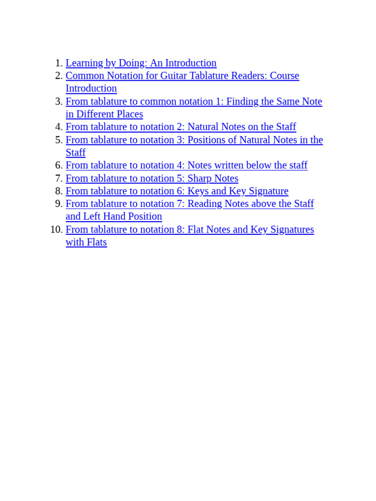 Common Notation For Guitar Tablature Readers | PDF | Musical Notation ...