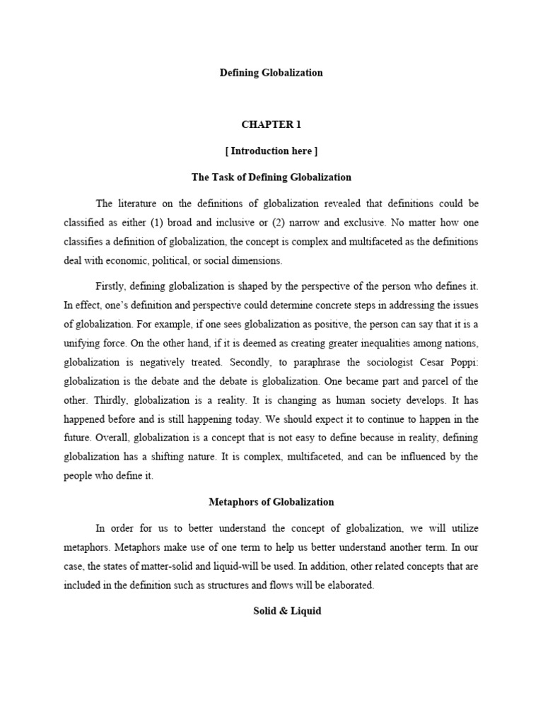 Defining Globalization | PDF | World Trade Organization | Globalization
