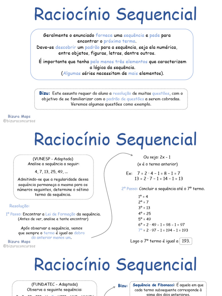 10 RACIOCÍNIO SEQUENCIAL | PDF | Sequência | Lógica