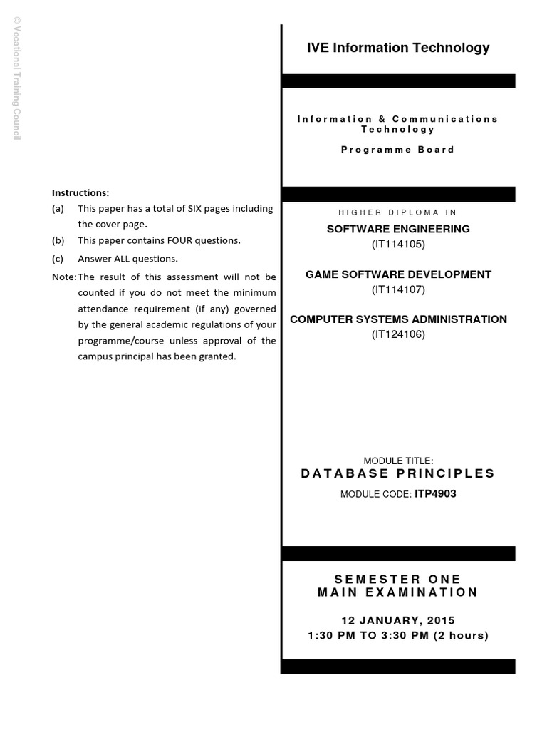 1415 Sem 1 | PDF | Relational Database | Table (Database)