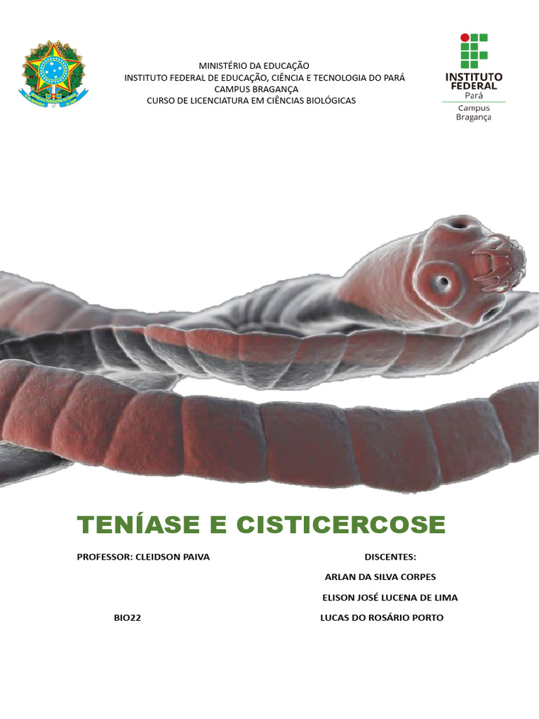 Teníase - Zoologia de Invertebrados I. Bio22 - 014404 | PDF | Causas de ...