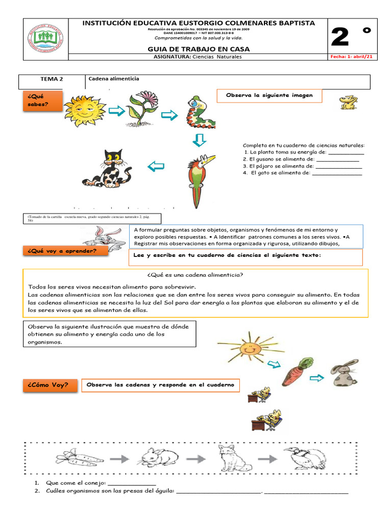 Tma 2 Ciencias Naturales2° - 13 de Abril | PDF