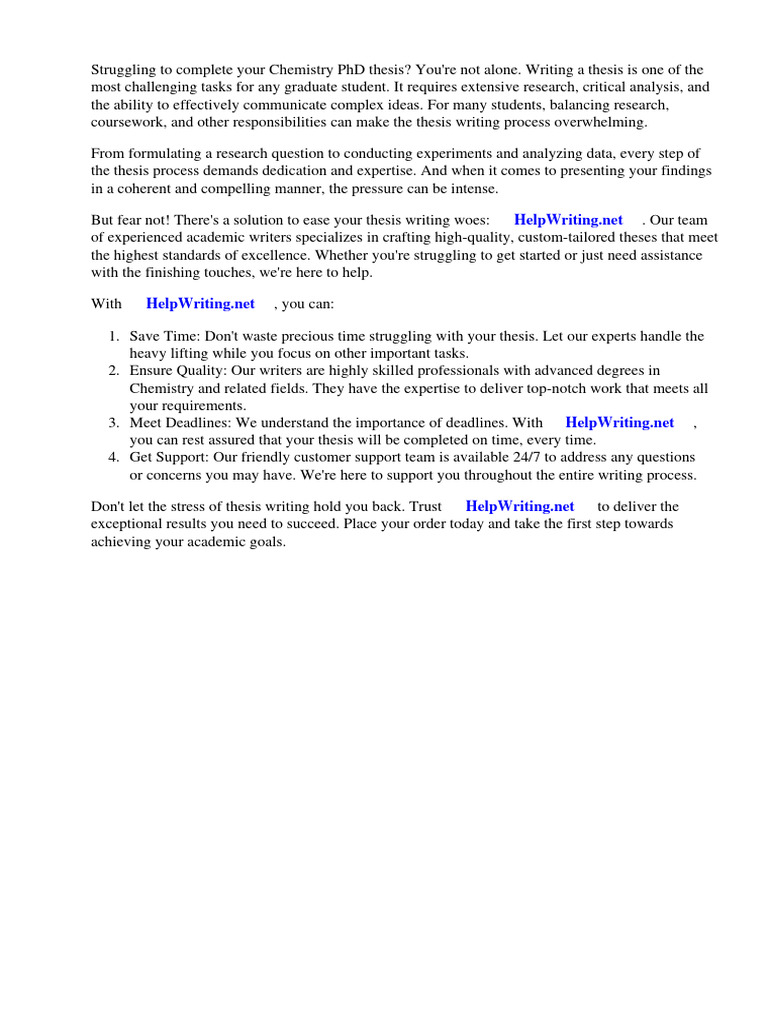Chemistry PHD Thesis PDF | PDF | Thesis | Quantitative Research Chemistry PHD Thesis PDF | PDF | Thesis | Quantitative Research
