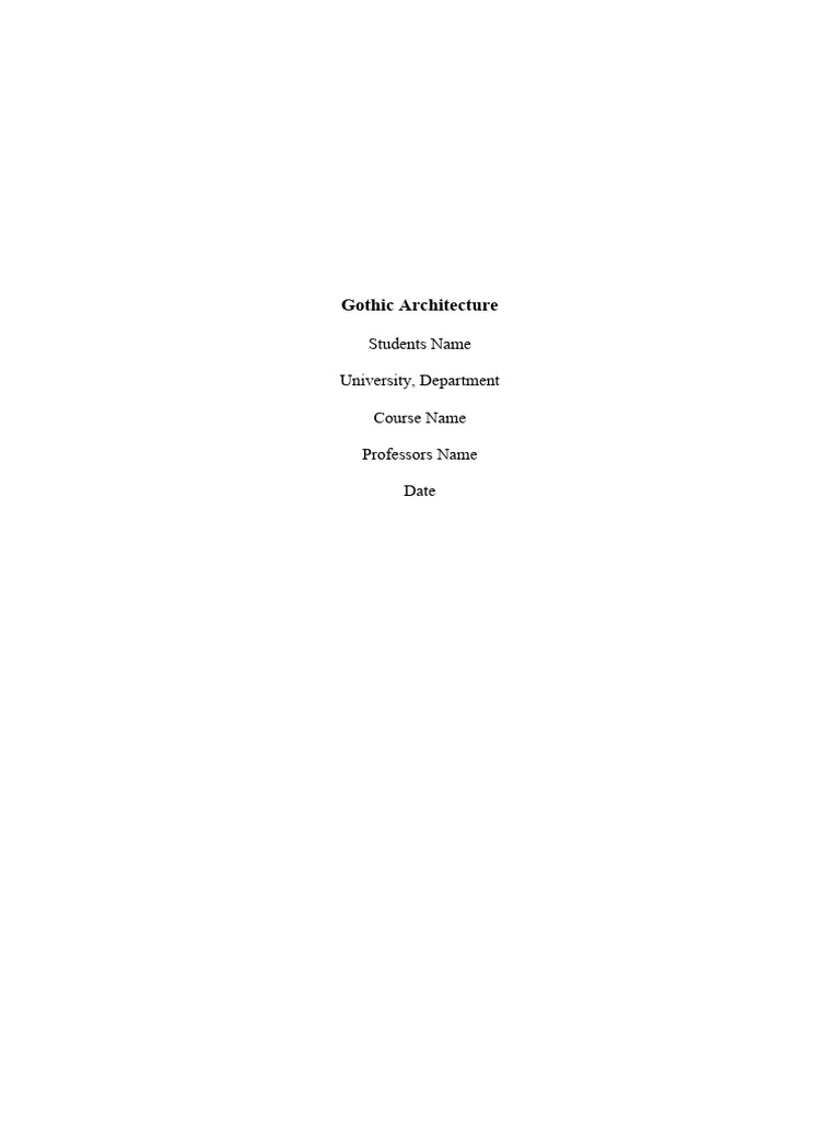 Gothic Architecture | PDF | Gothic Architecture | Architectural Design