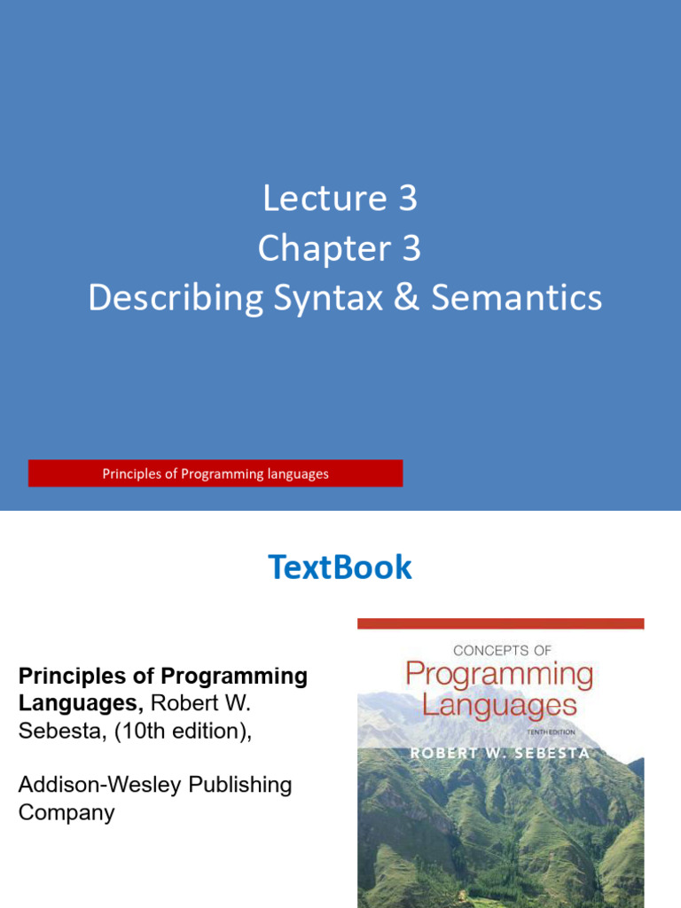Lecture 3 And 4 3 Files Merged Pdf Parsing Programming Language