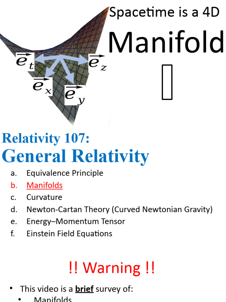 Relativity107b Spacetime Manifold | PDF