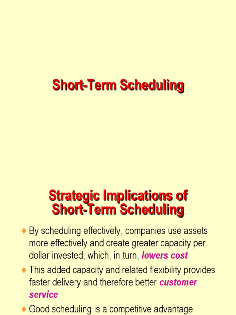 Scheduling | PDF | Scheduling (Computing) | Scheduling (Production Processes)