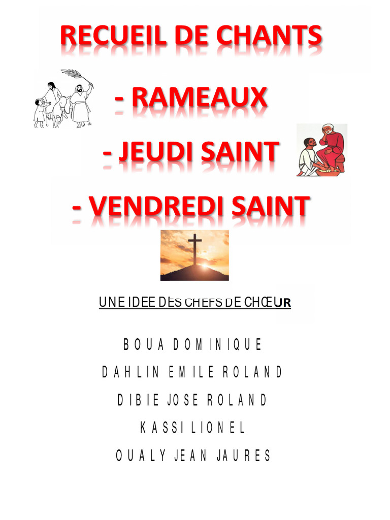 Recueil Rameaux Jeudi Vendredi Saint | PDF