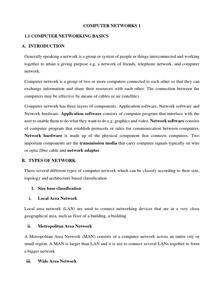 Computer Networks 1 Pdf Computer Network Network Topology