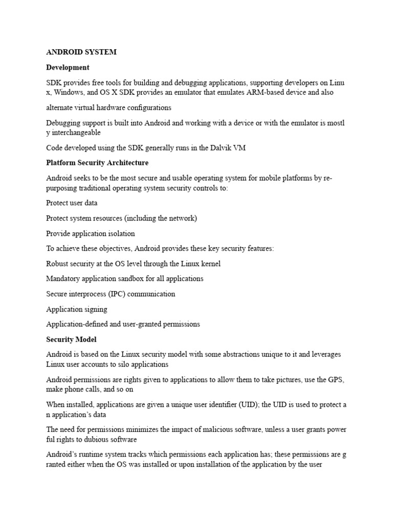 Android System | Download Free PDF | Android (Operating System) | Operating System