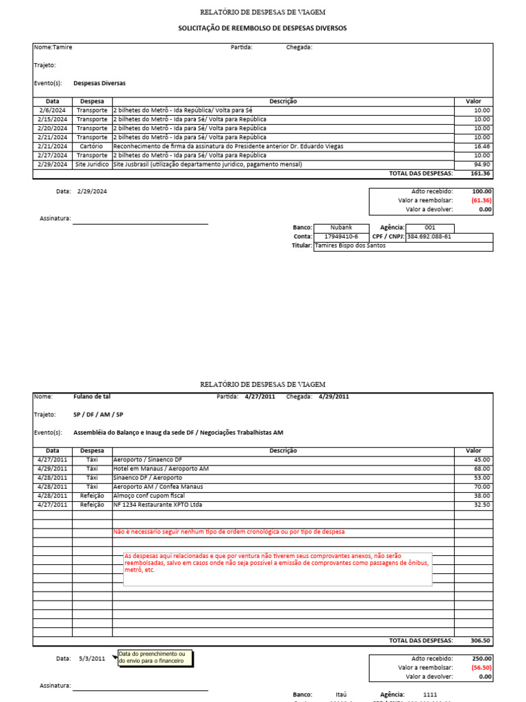 Formulário De Solicitações De Reembolsos Pdf