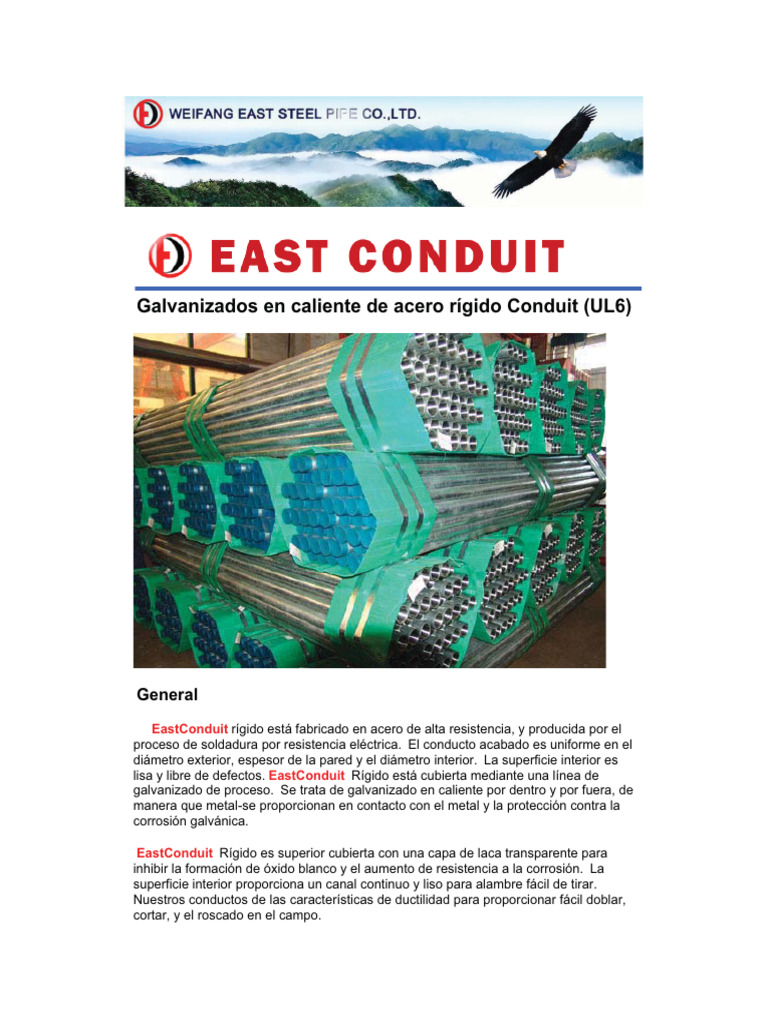 Tubería RGS de Acero Galvanizado | PDF | Acero | Materiales de construcción