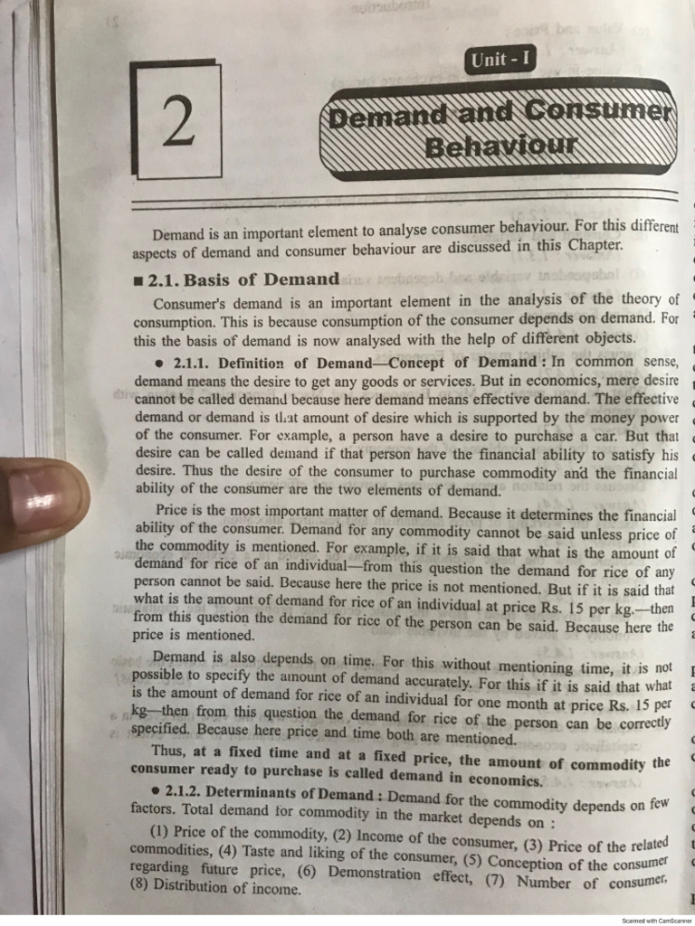 Demand & Consumer Behaviour | PDF