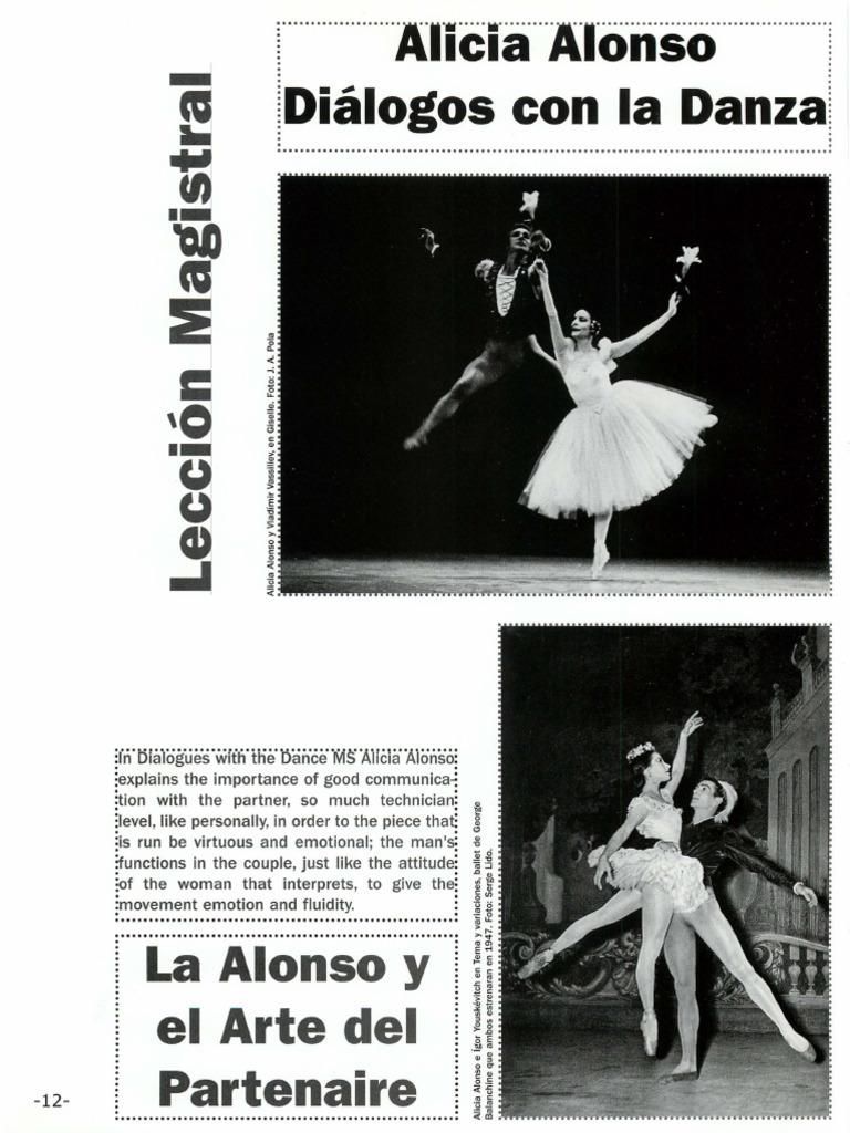 El Arte del Partenaire en Ballet | PDF