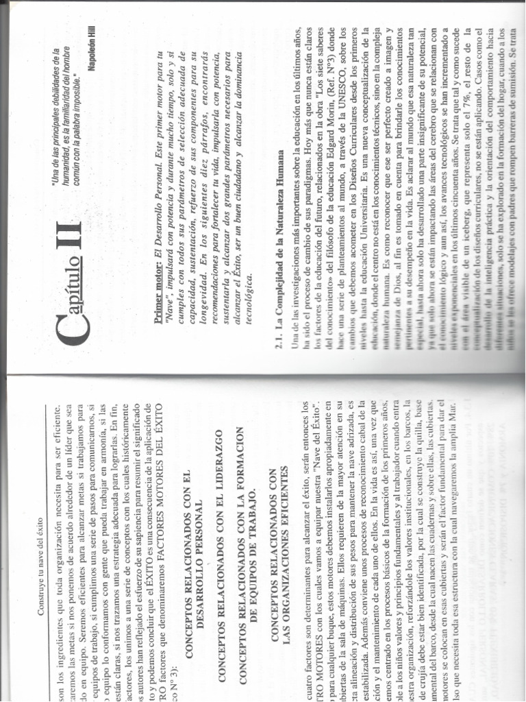 Capitulo II Libro Construye Tu Nave Del Exito. Desarrollo Personal ...