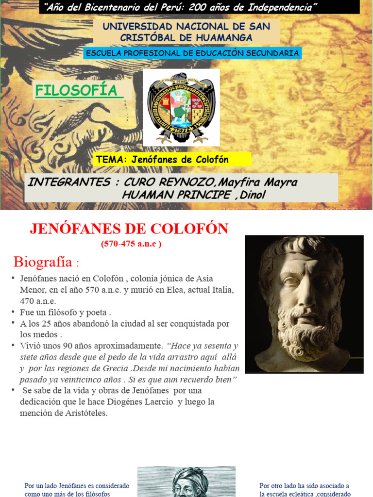 Jenófanes de Colofón | PDF