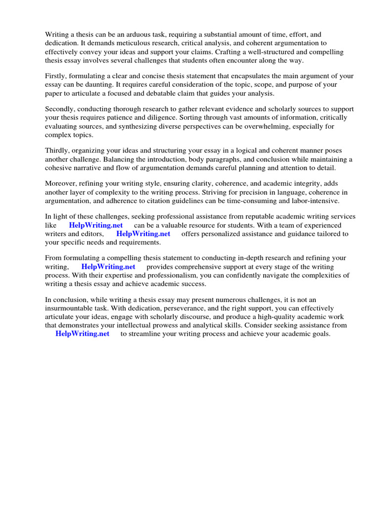 3 Point Thesis Essay | Download Free PDF | Essays | Thesis