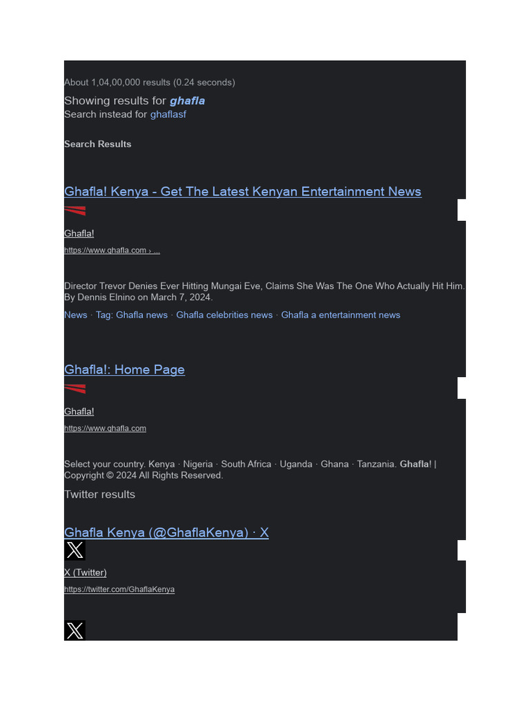 Ghafla! Kenya - Get The Latest Kenyan Entertainment News: Showing ...