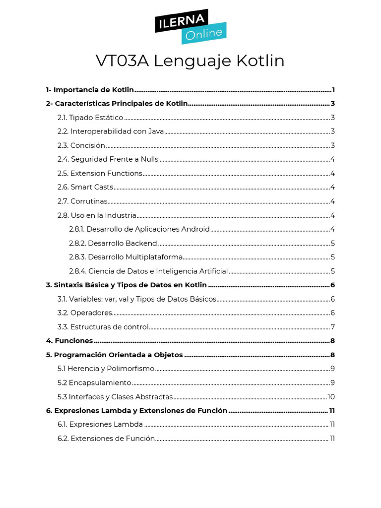 VT03A Lenguaje Kotlin | PDF | Herencia (Programación Orientada a Objetos) | Lenguaje de programación