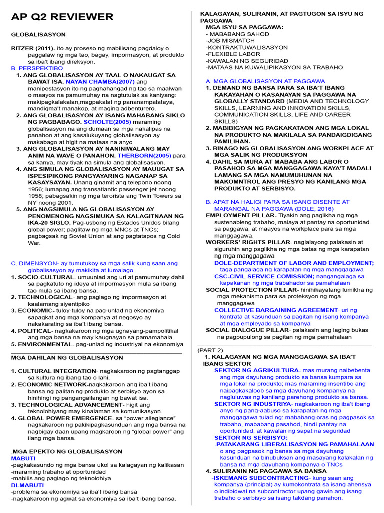 Ap Q2 Reviewer | PDF