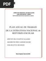 Plan de Refuerzo Escolar. 2025. | PDF | Evaluación | Educación de la primera infancia