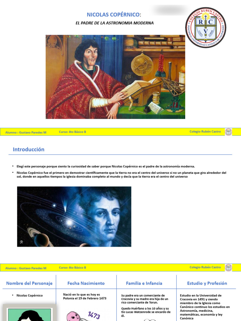 Nicolás Copérnico: Padre de la Astronomía | PDF | Nicolás Copérnico ...