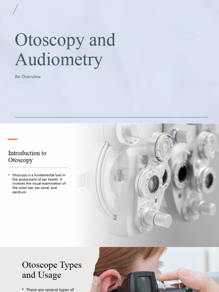Otoscopy and Audiometry Presentation | PDF | Hearing Loss | Randomized ...