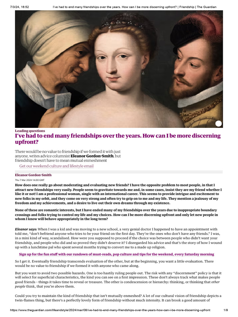 Discerning Friendships: Key Insights | PDF