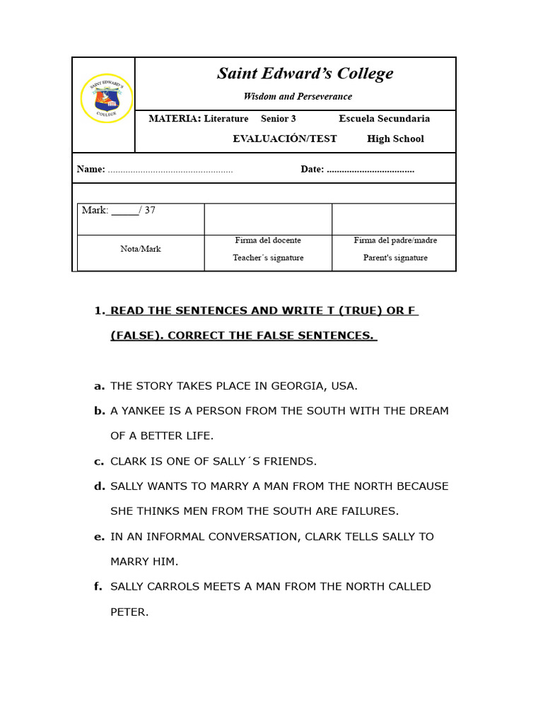 Lit Test 4 - Adpted | PDF