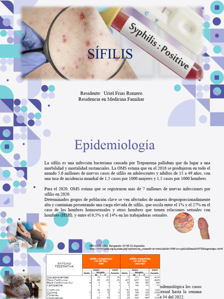 Sifilis Expo | PDF | Infección transmitida sexualmente | Medicina CLINICA
